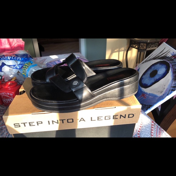 Harley-Davidson | Shoes | Harley Davidson Enchanted Sandals Black ...